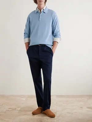 Loro Piana Cashmere Polo Shirt - Blue