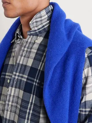 Polo Ralph Lauren Button-down Collar Logo-embroidered Checked Cotton Oxford Shirt - Blue