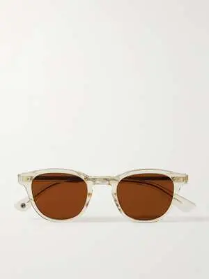 Garrett Leight Round-Frame Acetate Sunglasses Clear