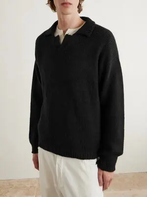 CHERRY LOS ANGELES Logo-embroidered Alpaca-blend Sweater