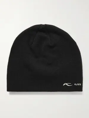 Kjus Logo-embroidered Knitted Beanie - Black