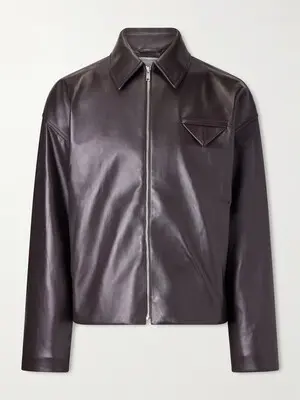 Bottega Veneta Leather Blouson Jacket