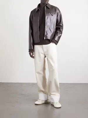 Bottega Veneta Leather Blouson Jacket
