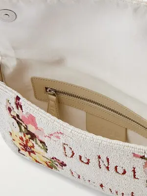 Staud Timmy Beaded Shoulder Bag - Neutrals