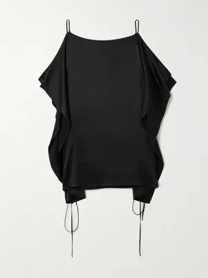 THE ROW Koray Draped Silk-satin Top
