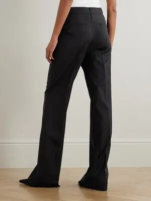 Sportmax Grain De Poudre Wool Wide-leg Pants