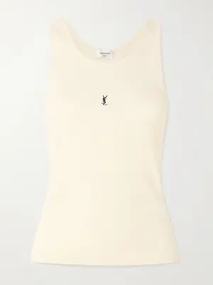 Saint Laurent Embroidered Camis Tanks For Women