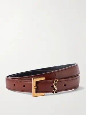Saint Laurent Leather Belt - Brown