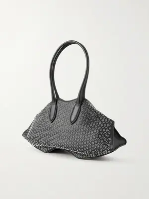 Alexander McQueen Manta Eyelet-embellished Leather Shoulder Bag