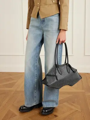 Alexander McQueen Manta Eyelet-embellished Leather Shoulder Bag