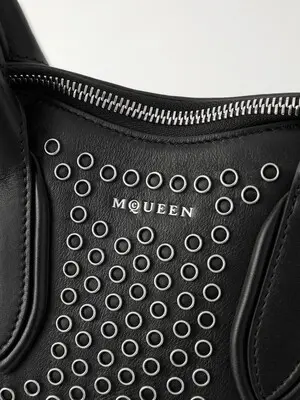 Alexander McQueen Manta Eyelet-embellished Leather Shoulder Bag
