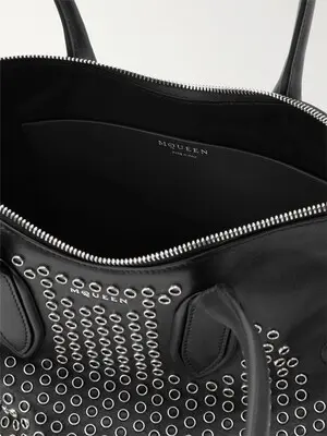 Alexander McQueen Manta Eyelet-embellished Leather Shoulder Bag