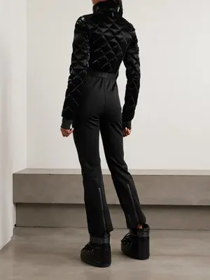 Mackage Inga Belted Quilted Down Ski Suit - Black
