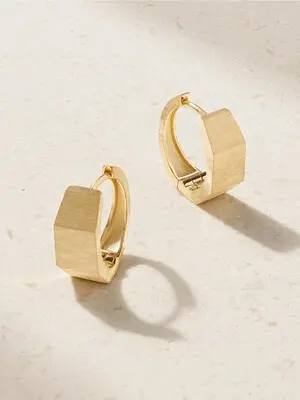 MARIE LICHTENBERG Ecrou Large 18-karat Hoop Earrings - Gold
