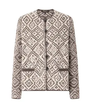 Loro Piana Jacquard-knit Cashmere Cardigan - Neutrals