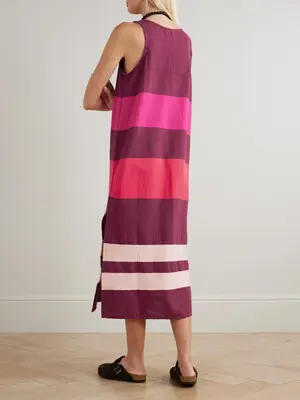LEMLEM Lilian Striped Cotton Midi Dress