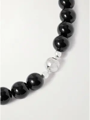 JULIETTA Maris Silver-tone Onyx, Resin, And Shell Necklace