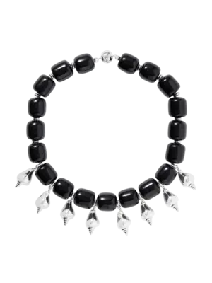 JULIETTA Odeon Silver-tone And Resin Necklace - Black