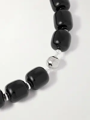 JULIETTA Odeon Silver-tone And Resin Necklace - Black