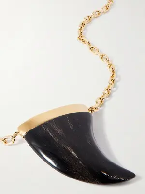 Isabel Marant Gold-tone Bone Pendant Necklace