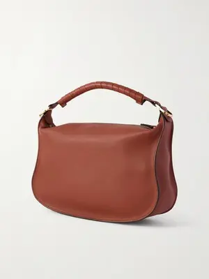 Chloé Marcie Leather Shoulder Bag - Brown