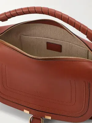 Chloé Marcie Leather Shoulder Bag - Brown