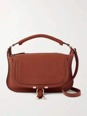 Chloé Marcie Leather Shoulder Bag - Tan