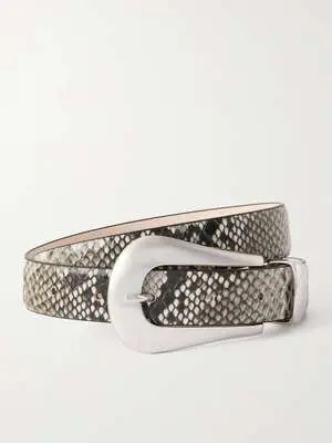DEHANCHE Déhanche Colette Snake-Effect Leather Waist Belt Snake Print