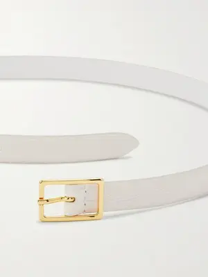 Anderson's Croc-effect Leather Belt - Neutrals