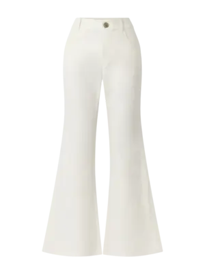 Alix Of Bohemia Bunny Silk-twill Flared Pants - Neutrals