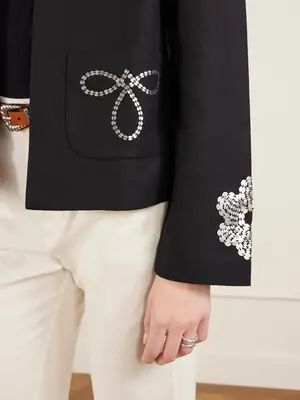 Alix Of Bohemia Francis Lovebird Embellished Silk Jacket