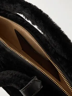 Alaïa Le Teckel Shearling Clutch - Black