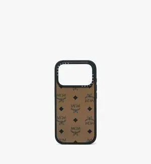 Mcm Iphone 17 Pro X Casetify Monogram Impact Iphone Case - Cognac