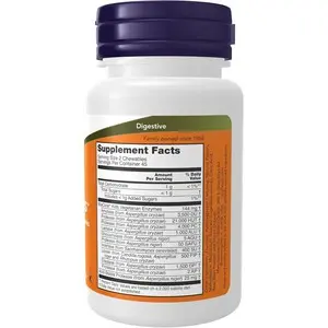 NOW FOODS Chewyzymes 90 Chewable Tablets