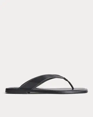 Everlane Leather Flip Flops - Black