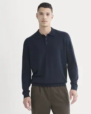 Everlane Ultrasoft Polo Sweater - Navy
