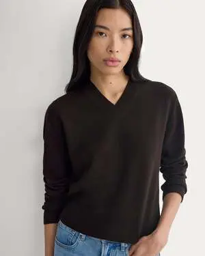 Everlane Cashmere Cropped Sweater - Coffee Bean