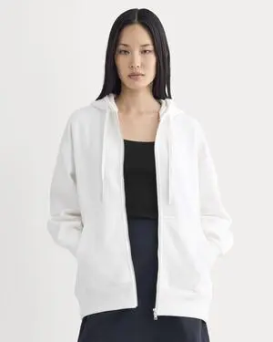 Everlane Luxe Fleece Oversized Full-zip Hoodie - Bone