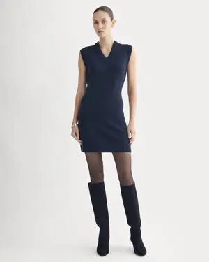 Everlane Luxe Merino Sweater Mini Dress - Navy