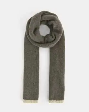 Everlane Plush Alpaca Scarf - Mid Grey Heather/ Bone