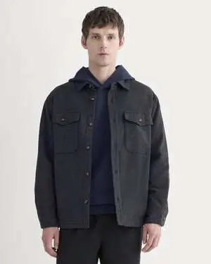 Everlane Heavyweight Waffle Twill Overshirt - Heather Charcoal