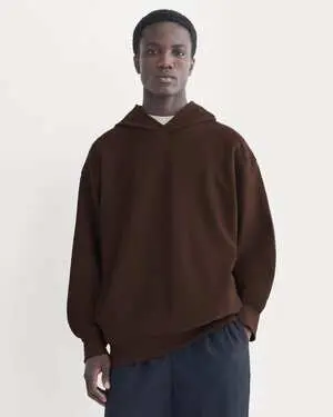 Everlane Twill Terry Jacquard Hoodie - Dark Mahogany