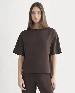 Everlane Drapey Crepe Top - Dark Chocolate