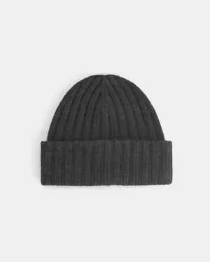 Everlane Chunky Ribbed Beanie - Heathered Soot