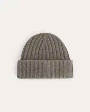 Everlane Chunky Ribbed Beanie - Taupe Melange