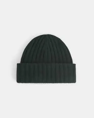 Everlane Chunky Ribbed Beanie - Heathered Dark Sea