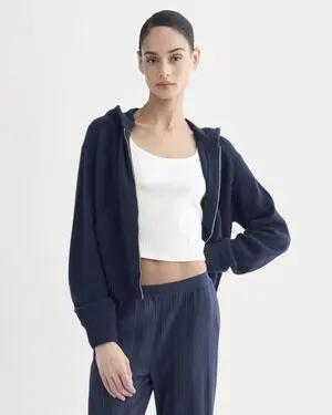 Everlane Full-zip Wool Cashmere Hoodie - Navy