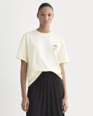 Everlane X Peace And Quiet Crest Graphic T-shirt - Bone