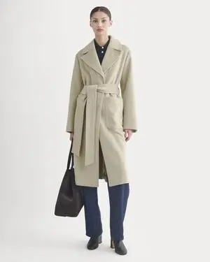 Everlane Rewool Belted Blanket Coat - Heather Wheat