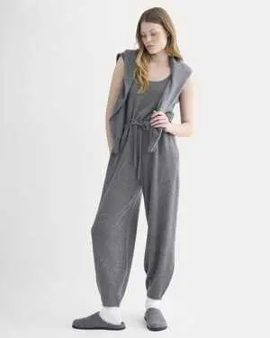 Everlane Cashmere Lounge Jumpsuit - Heather Charcoal